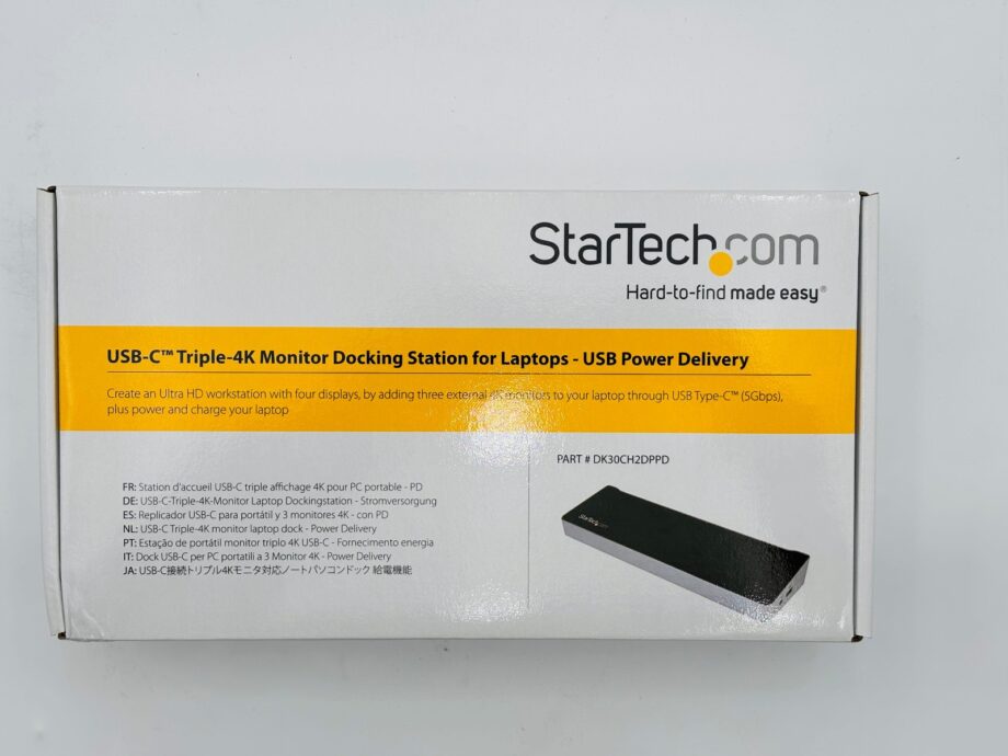 StarTech USB-C Triple 4K Monitor Docking Station for Laptops -USB Power ...