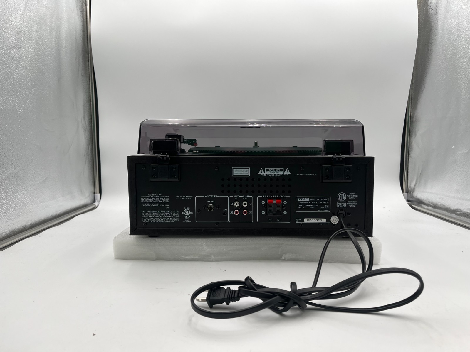 TEAC MC-D800 Turntable/CD/Bluetooth Stereo Receiver - Compact Hi-Fi ...