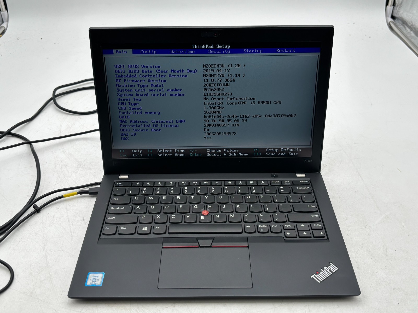 Lenovo ThinkPad X280 i5-8350U 16GB 512GB NVMe 12.5" FHD W11 – No ...