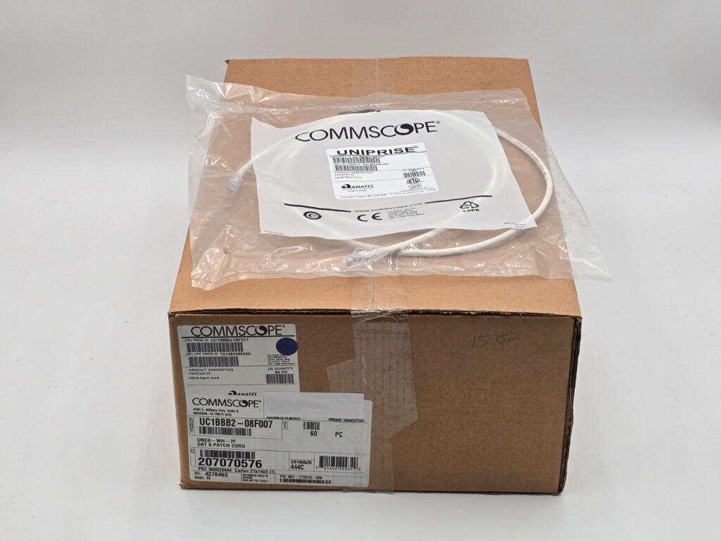 Lot 60 Commscope Uniprise Cat6 Patch Cord UC1BBB2-01F007 – UNC6-WH-7F ...