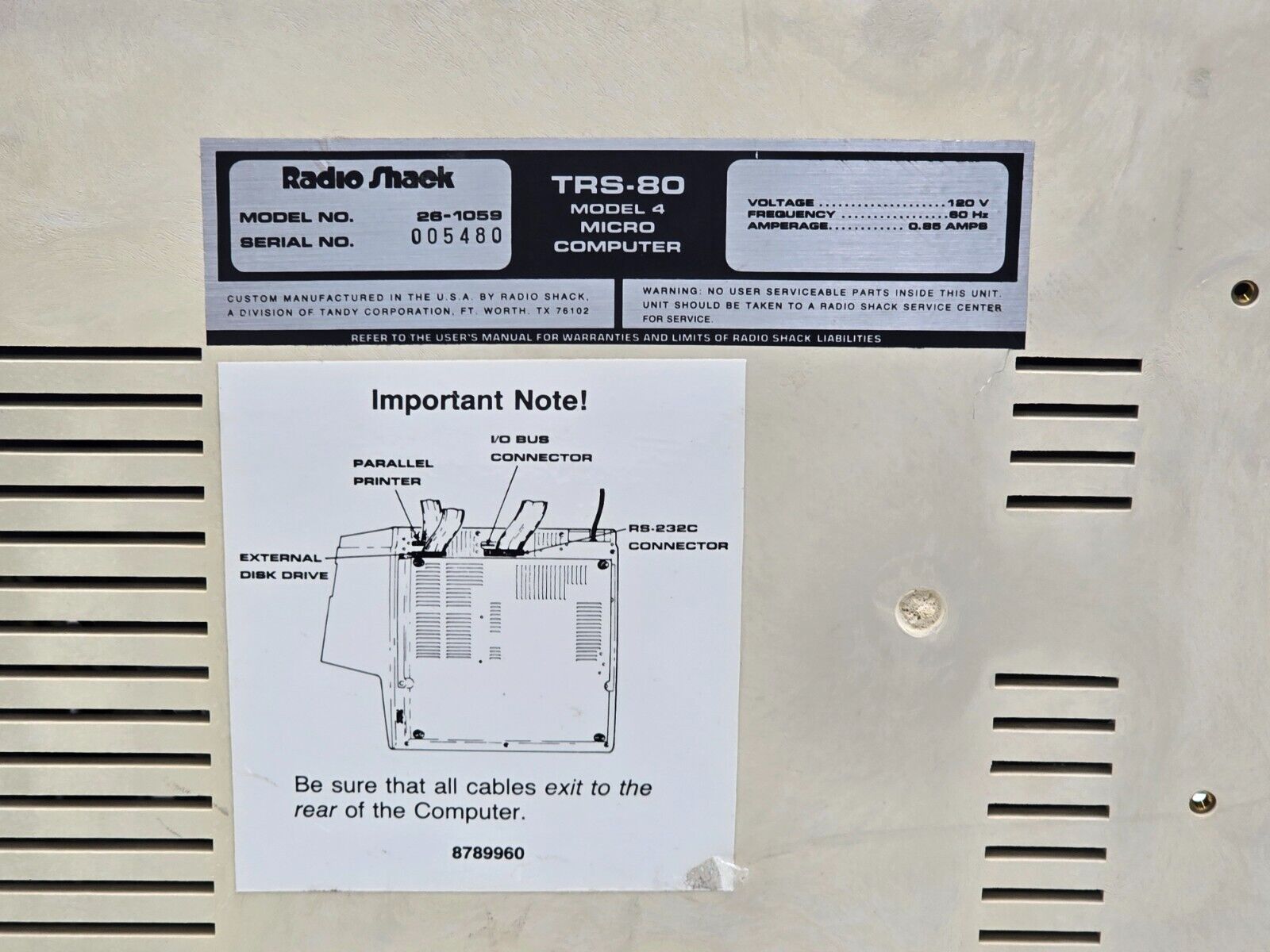RADIO SHACK TRS-80 Model 4 Microcomputer - OregonRecycles.com