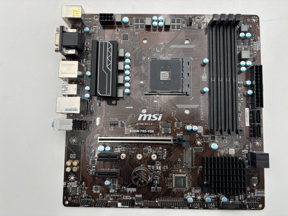MSI B350M PRO-VDH (Ver:2.0) Socket AM4 Micro-ATX Motherboard With IO ...