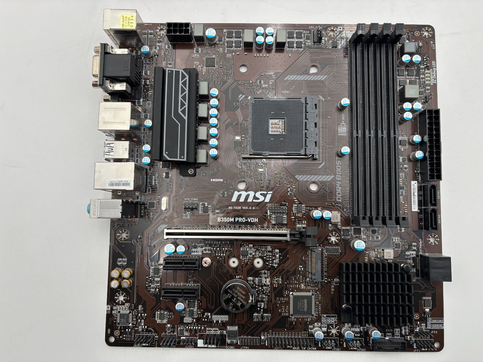 MSI B350M PRO-VDH (Ver:2.0) Socket AM4 Micro-ATX Motherboard With IO Shield - OregonRecycles.com